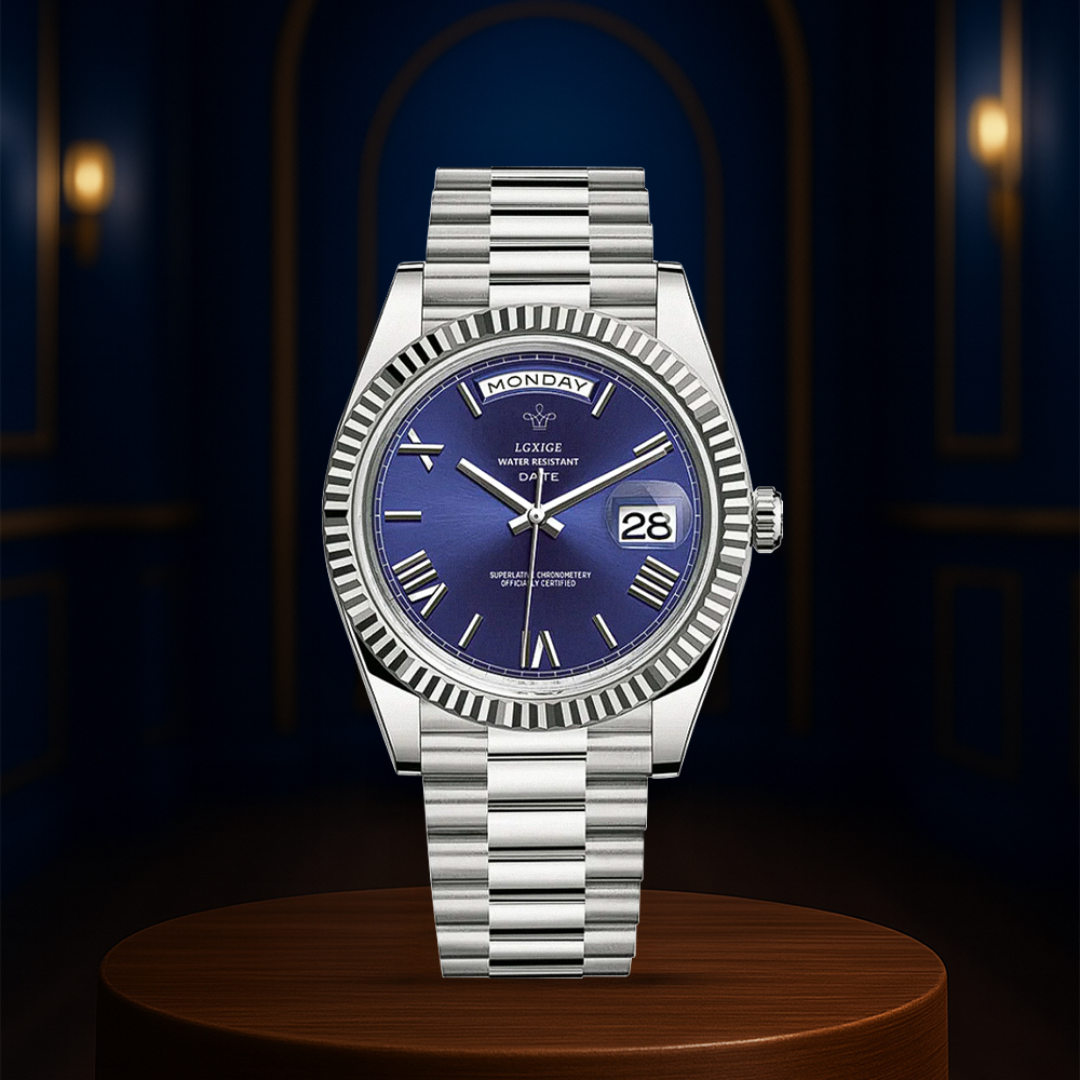 Frederick | Sharp Lines and Classic Day-Date Styling Watch | 40mm ...