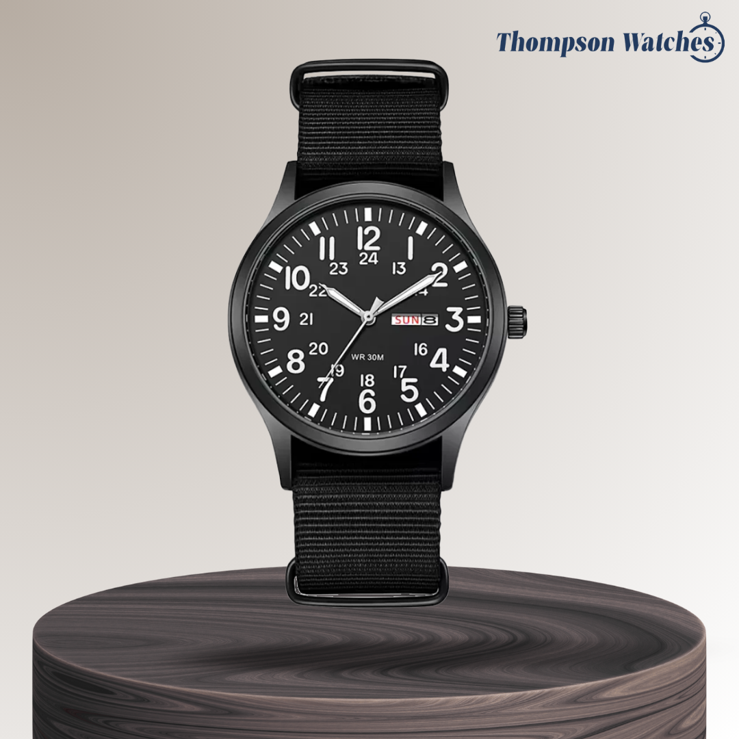 Thomas | Minimalist Field Watch with Functional Strap – Thompson Watches