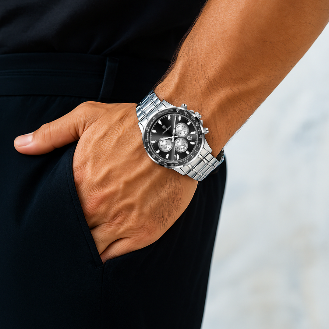 Zane | Sleek Sports Dial Statement Chrono Watch | 44.5mm – Thompson Watches