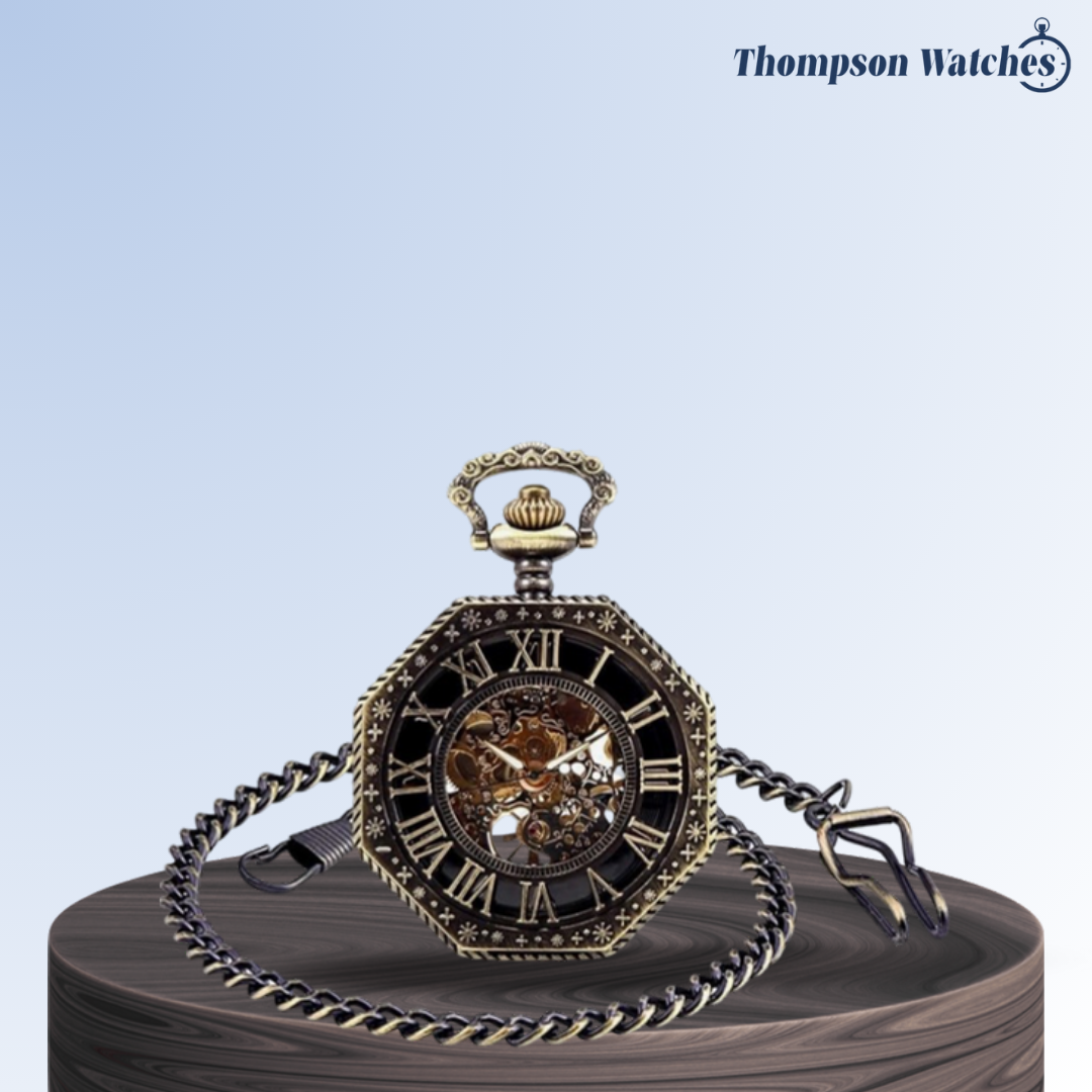Harold | Octagonal Mechanical Pocket Watch | 70mm – Thompson Watches